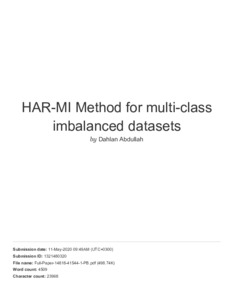 Cek Plagiasi Paper Title : HAR-MI method for multi-class imbalanced datasets - Digital Library ...